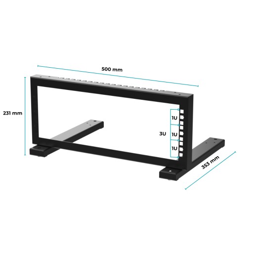 Stojak RACK 19" 3U, Czarny Statyw Rack Stalflex - Sklep, Opinie, Cena w ...