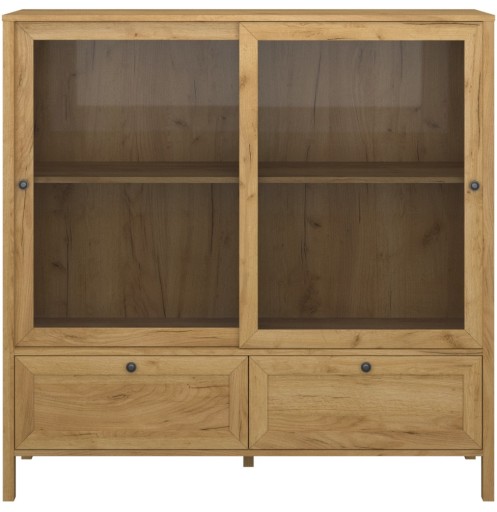 Witryna Szklana Duża Dąb Craft Złoty Klark 2W2S (5901669990587) • Cena ...