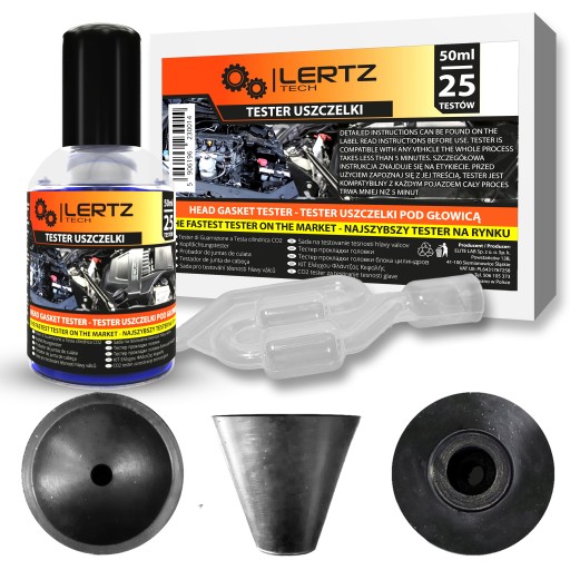 TESTER SZCZELNOŚCI USZCZELKI POD GŁOWICĄ GŁOWICY CO2 25 TESTÓW ZESTAW ...