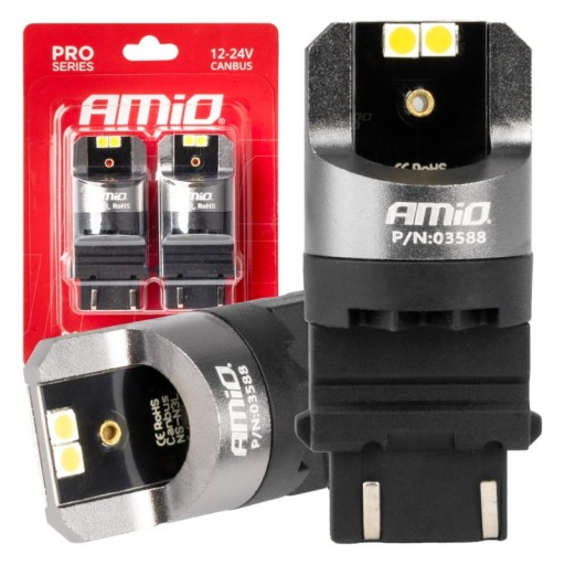 GRATISY# AMiO PRO ŻARÓWKI LED FULL CANBUS 4SMD P27/7W 12V 24V BIAŁE ... GRATISY# AMiO PRO ŻARÓWKI LED FULL CANBUS 4SMD P27/7W 12V 24V BIAŁE ...