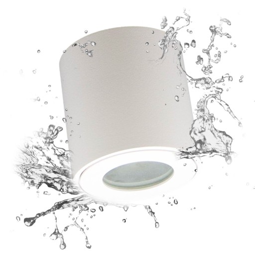 OPRAWA HALOGENOWA TUBA LED BIAŁA WODOODPORNA DO ŁAZIENKI GU10 IP44 ...