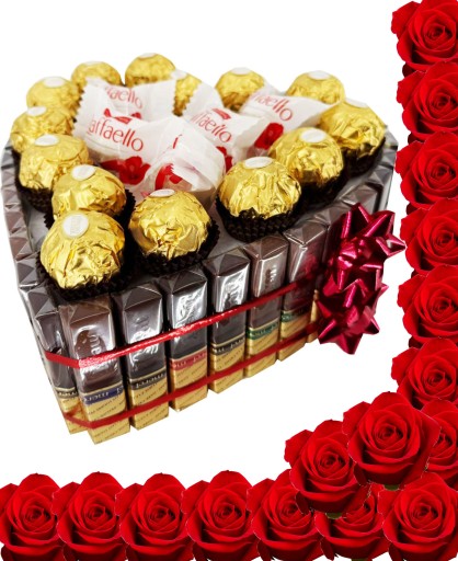 TORT Merci Raffaello- Prezent Walentynki Urodziny Kosz -Rocznica ...