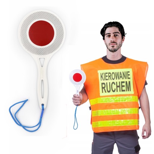 ZESTAW KAMIZELKA+ LIZAK KIEROWANIE RUCHEM ODBLASKI (KOS-ROAD_LIZAK ...