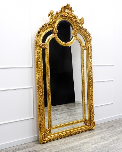 ZŁOTE DUŻE LUSTRO do SALONU GARDEROBY LUSTRO DEKORACYJNE ZŁOTA RAMA ...