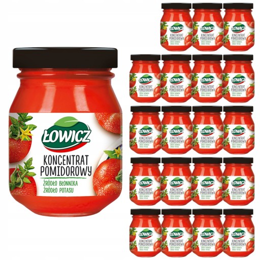 ŁOWICZ KONCENTRAT POMIDOROWY SŁOIK 80G x 20SZT (5900397735231) • Cena ...