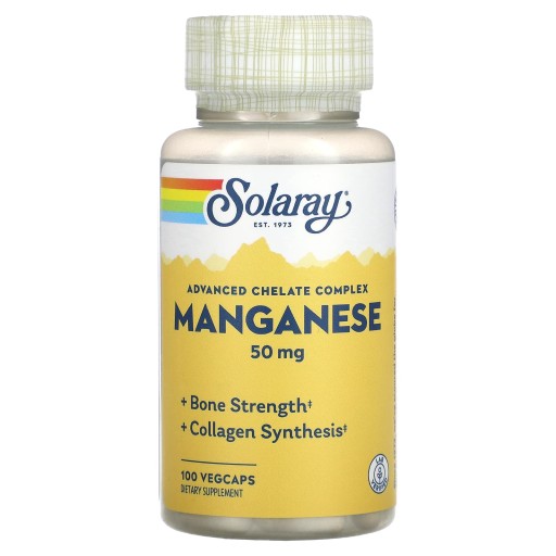 Solaray, Manganese, Advanced Chelate Complex, 50 mg, 100 VegCaps ...