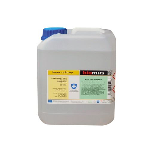 Kwas octowy 80% Esencja octowa Ocet BIOMUS 5L 12382146361 - Allegro.pl