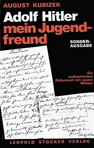 Adolf Hitler - mein Jugendfreund AUGUST KUBIZEK (12767431262) | Książka ...
