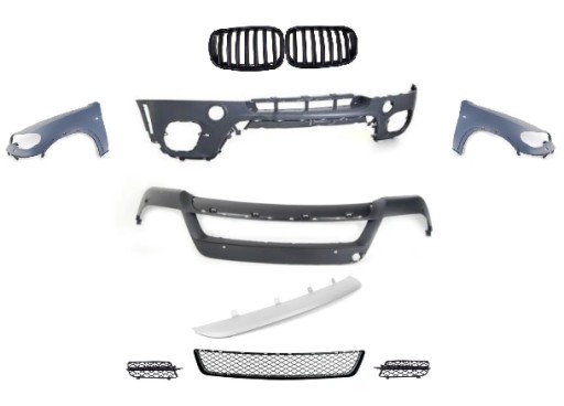 BMW X5 E70 10-13 ZDERZAK ATRAPA GRILL SPOILER BŁOTNIK KRATKA - BMW X5 ...