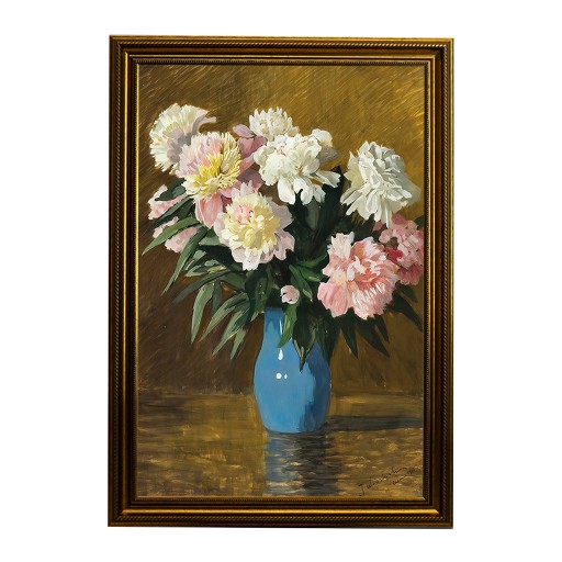 Piwonie w wazonie 71x101 kwiaty Józef Wodziński • Cena, Opinie ...