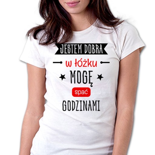 DAMSKIE ŚMIESZNE KOSZULKI Z NADRUKIEM - MAŁA M! L 7209970578 - Allegro.pl