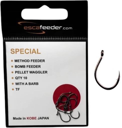 Haczyki z zadziorem do Method Feeder ESCA FEEDER SPECIAL rozmiar 12 - 14981554866 - Allegro