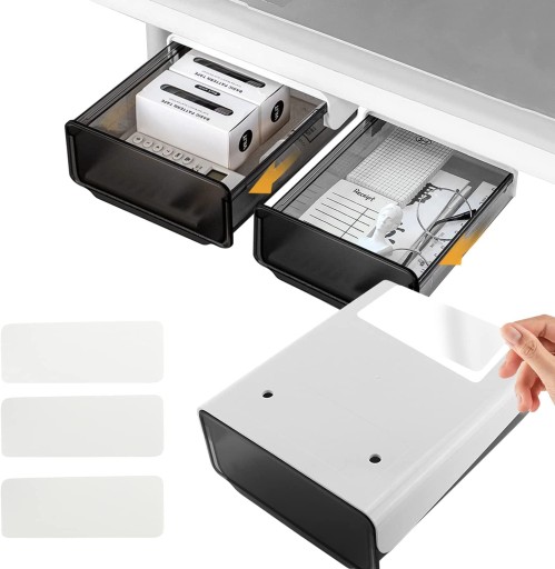 SZUFLADA POD BIURKO SAMOPRZYLEPNY ORGANIZER 2 SZT • Cena, Opinie - Allegro