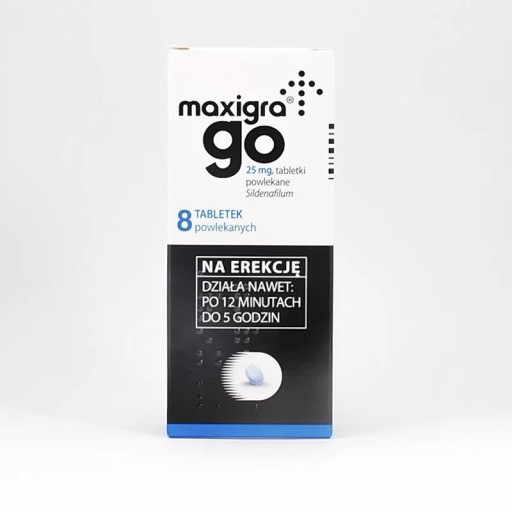 Maxigra Go 25 mg, 8 tabletek 12781910471 - Allegro.pl