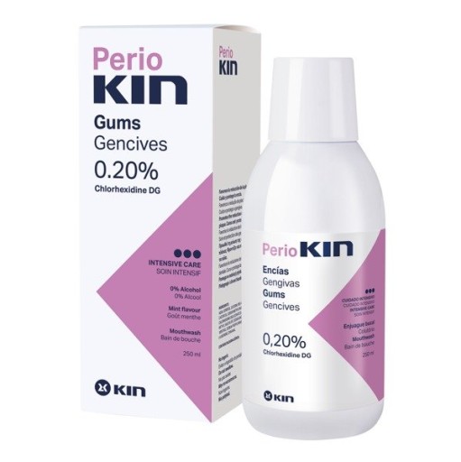 KIN PERIO PŁYN 250 ML PERIOKIN CHOROBA DZIĄSEŁ POOPERACYJNY POZABIEGOWY ...