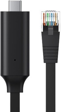 KABEL KONSOLOWY USBC USB-C 2.0 DO RS232 WIN10 CISCO RJ45 3M PŁASKI ...