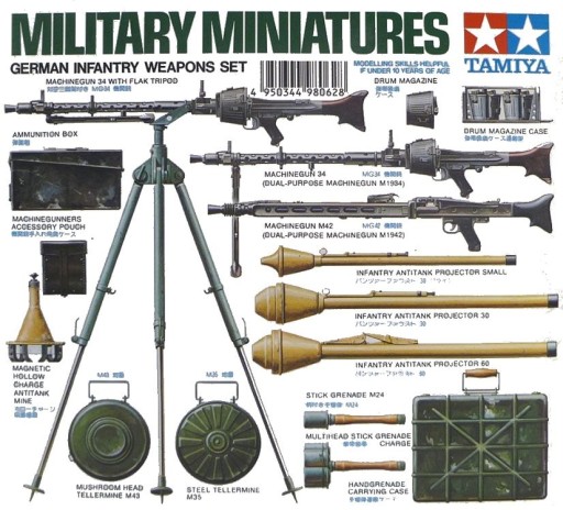 1/35 German Infantry Weapons Set Tamiya 35111 (4950344995530) • Cena ...