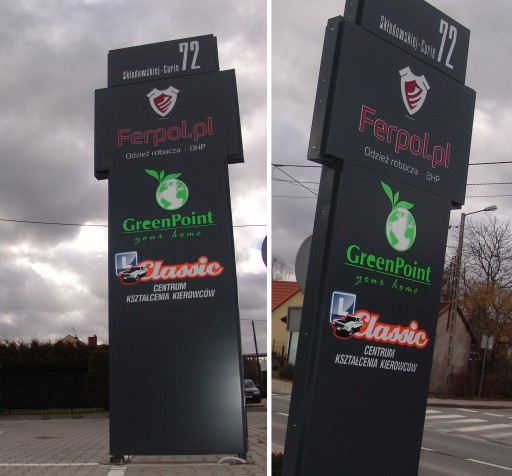 Pylon reklamowy „DIBOND” rozmiar 100x100, LED/ 1m2 • Cena, Opinie ...