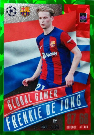 TOPPS MATCH ATTAX EXTRA 2023/2024 EMERALD GLOBAL GAMER 203 FRENKIE DE JONG - 15167706583 - Allegro