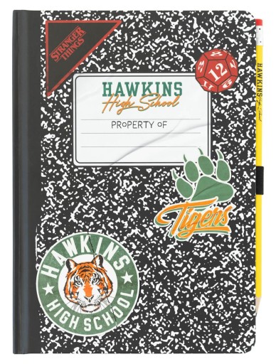 Stranger Things Hawkins notes A5 96 kartek w linię ołówek notesy ...