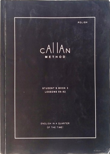 Callan Method Student's book 3 lessons 59-92 Method (18050679921 ...