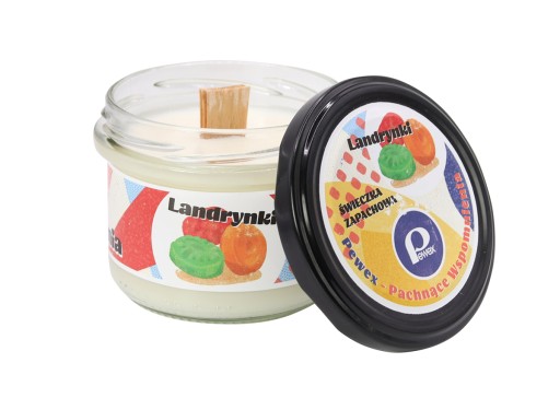 ŚWIECA SOJOWA ZAPACHOWA LANDRYNKI SZKŁO PRL PREZENT DLA BABCI I DZIADKA ...