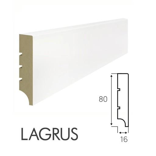 Listwa przypodłogowa biała Lagrus CLASSIC R1 MDF PLUS wilgocioodporny (5903672500098) • Cena ...