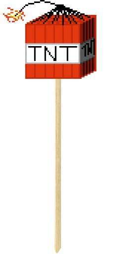TOPPER NA TORT URODZINY MINECRAFT ŁADUNEK TNT 15199991537 - Allegro.pl