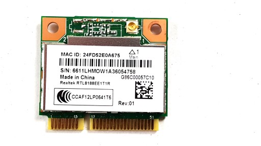 KARTA WIFI REALTEK MODEL: RTL8188EE - Sklep, Opinie, Cena w Allegro