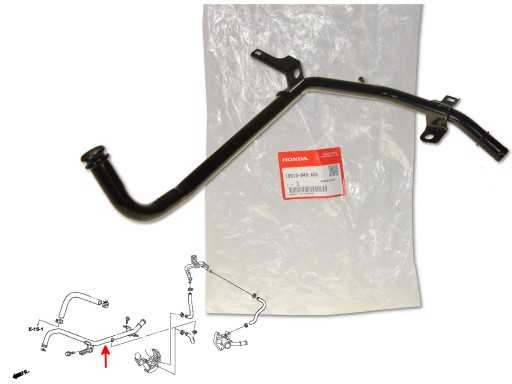 VÍZSZIVATTYÚTÓL A TERMOSZTÁTHOZ VEZETŐ CSŐ 19510-R40-A50 OE HONDA ...