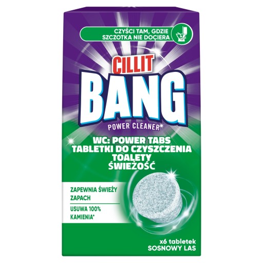 Cillit Bang WC Świeżość Tabletki do czyszczenia toalety Sosnowy las 6 sztuk (5908252015412 ...
