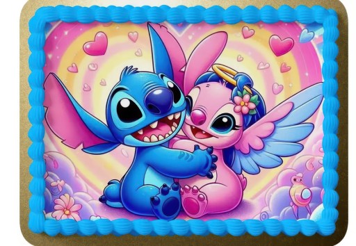 MEGA SADA OPLATEK NA DORT STICH STICZ STITCH LILO + TEXT POSTAVY #120 ...