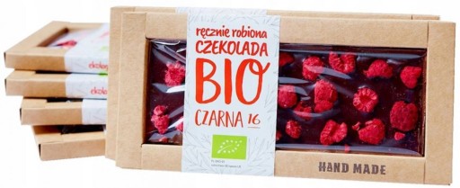 BioPlanet feketecsokoládé málnával 53g za 1420.00HUF-ért - Allegro