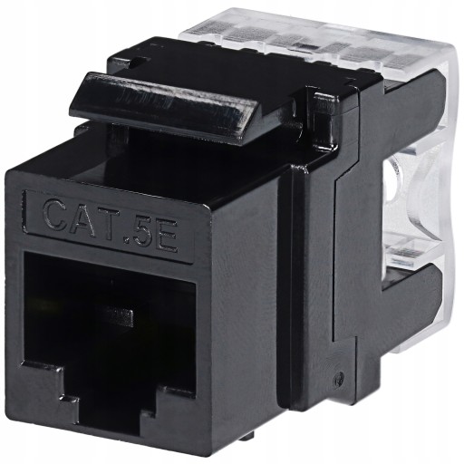 Moduł Keystone Gniazdo LAN RJ-45 KAT.5E czarny - Sklep, Opinie, Cena w ...