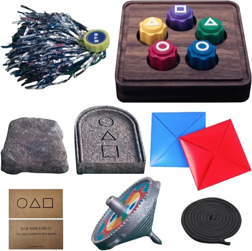 Squid Game 2 Relay Pentathlon Games Set 5 Traditional Korean Games Kit ...