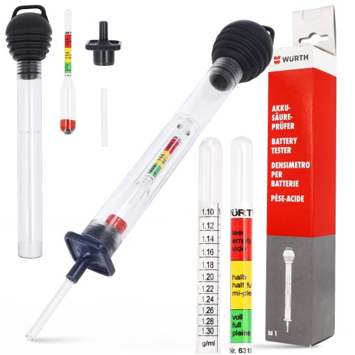 Aerometer akumulátora elektrolytu MIERNIK Tester HUSTOTY Areometer ...