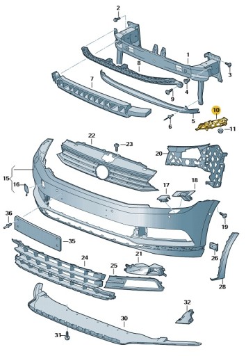 ŚLIZG ZDERZAKA PRZÓD LEWY VW PASSAT B8 8595106655701 za 118.98PLN z ...