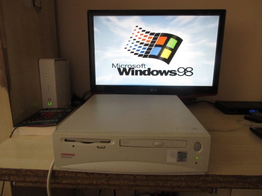 KOMPUTER RETRO COMPAQ DESKPRO PENTIUM II WINDOWS 98 SPRAWNY REAL FOTO ...