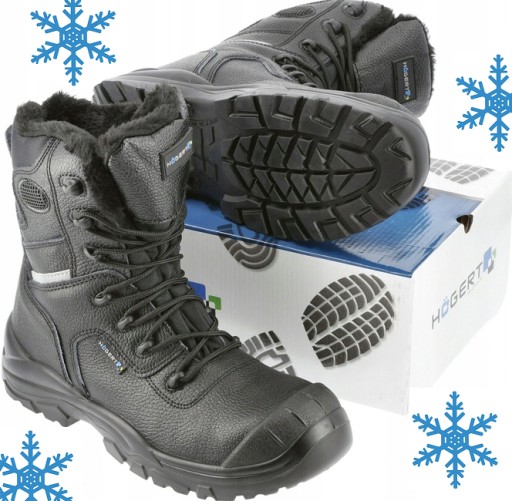 Wysokie buty robocze męskie ZIMOWE OCIEPLANE z PODNOSKIEM S3 Wodoodporne 43 (5902801289057 ...