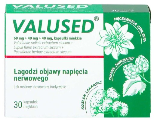 VALUSED lek na uspokojenie wyciszenie 30 kapsułek 13618330353 - Allegro.pl
