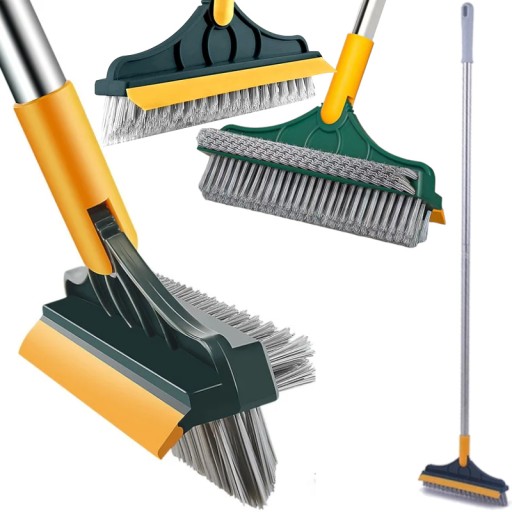 DŁUGA SZCZOTKA Z KIJEM TWARDA ŚCIĄGACZKA MYJKA DO SZYB OKIEN PODŁÓG 3w1 ...