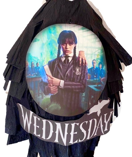 DUŻA PINIATA URODZINOWA kij maska WEDNESDAY XL 100 cm • Cena, Opinie ...