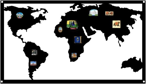 Kovová tabule Mapa světa na MAGNETY TURISTICKÉ z Cestování XXL VELKÁ za 1166 Kč - Allegro