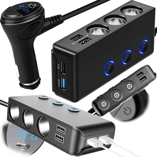 ROZDZIELACZ GNIAZDA ZAPALNICZKI 12-24V 4xUSB QC PD za 89,99 zł z Kraków - Allegro.pl - (12725594705)