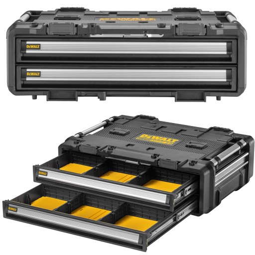 Organizér TOUGHSYSTEM 2.0 DXL se 2 zásuvkami DeWALT DWST08520-1 25 kg ...