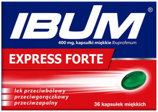 Ibum Express Forte ibuprofen 400mg 36 kapsułek (5909991013042) • Cena ...