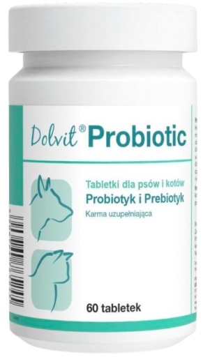 Dolvit Probiotic probiotyk i prebiotyk dla psa i kota 60 tab. (5902232644005) • Cena, Opinie ...