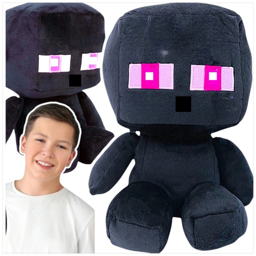 MINECRAFT VELKÝ PLYŠÁK ENDERMAN FAT 23 cm PLYŠOVÝ MAZLÍČEK PŘÍTULNÍČEK ...