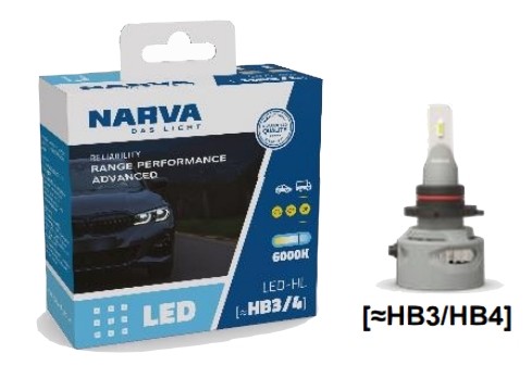 ŻARÓWKI LEDOWE LED HB3 HB4 RPA NARVA RANGE POWER ADVANCED 6000K 12V/24V ...