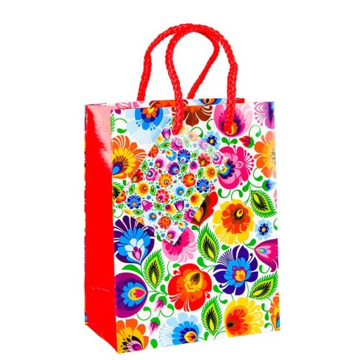 TOREBKA OZDOBNA – ŁOWICKA BIAŁA M (5901845111843) • Cena, Opinie • Torby papierowe 12282825898 ...